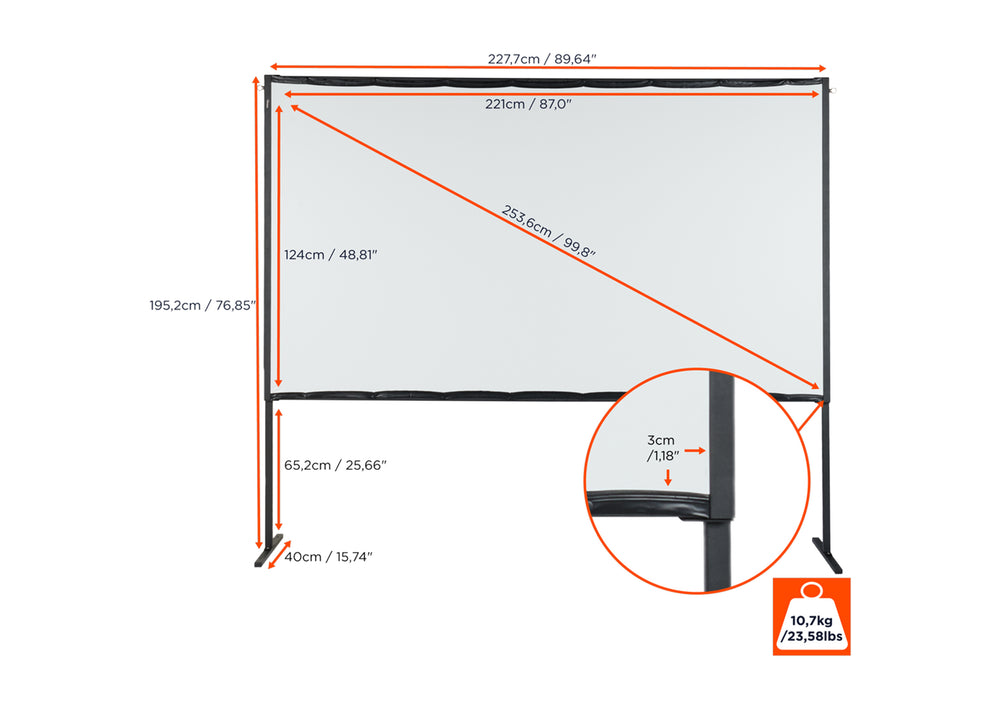 celexon folding frame screens: professional image quality, easy to assemble